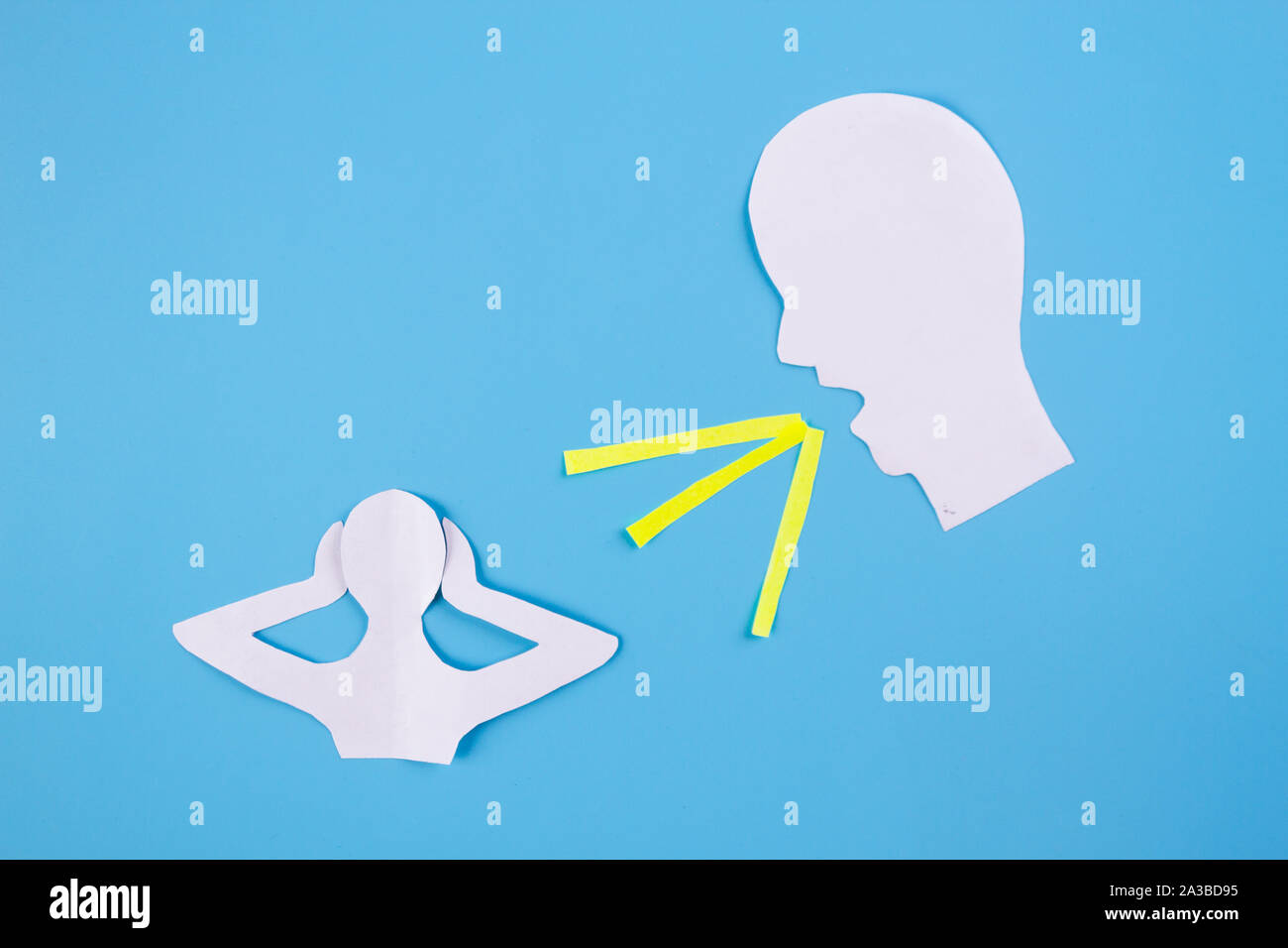 One person shouting on other. Anger concept Stock Photo - Alamy