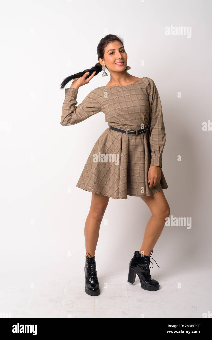 Full body shot of young beautiful Persian woman Stock Photo - Alamy