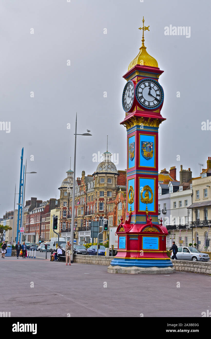 The Jubilee Clock Tower, erected on the Esplanade to commemorate the ...