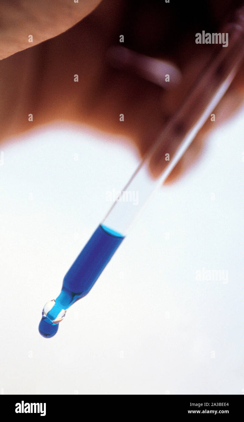 hand with a dropper Stock Photo - Alamy