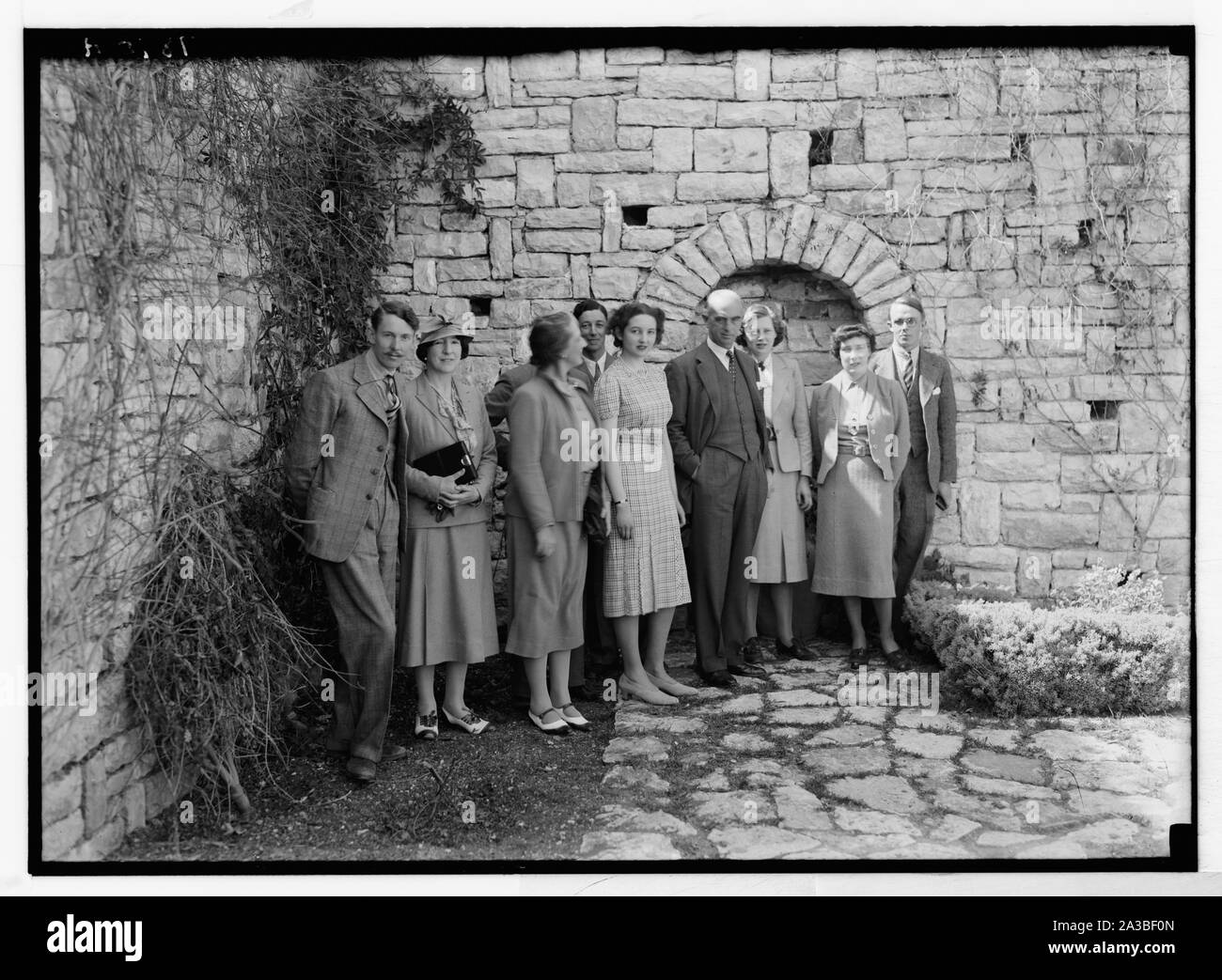 Sir Harold MacMichael, High Commissioner for Palestine, with house ...