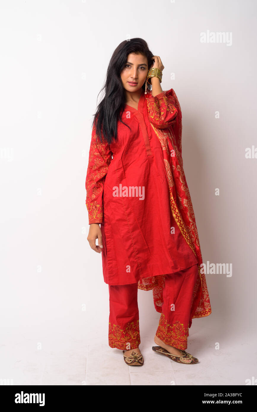 Full body shot of young Persian woman in traditional clothing Stock ...