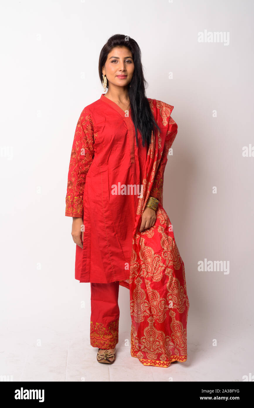 Full body shot of young Persian woman in traditional clothing Stock ...