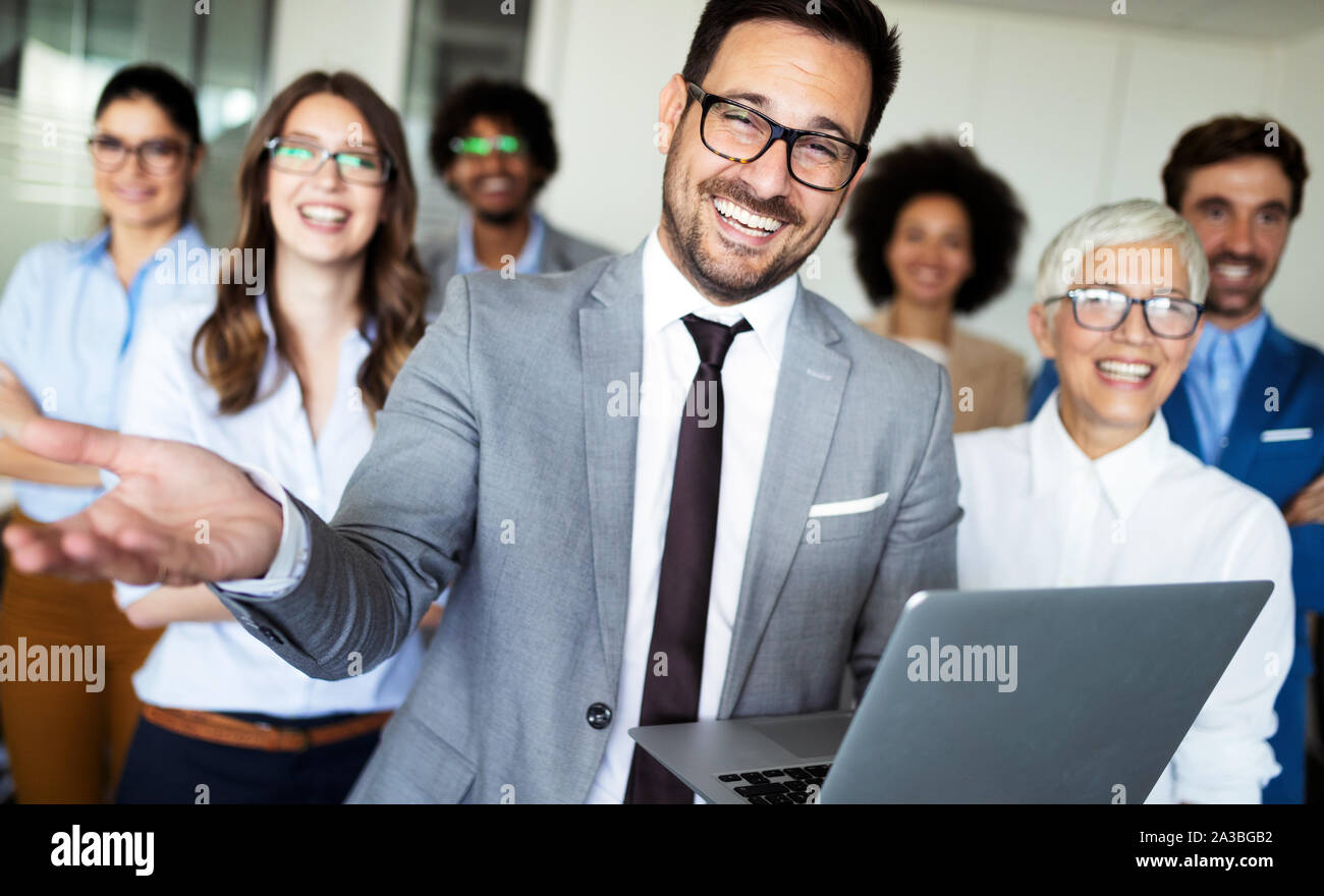 Programmer working in a software developing company office. Staff ...