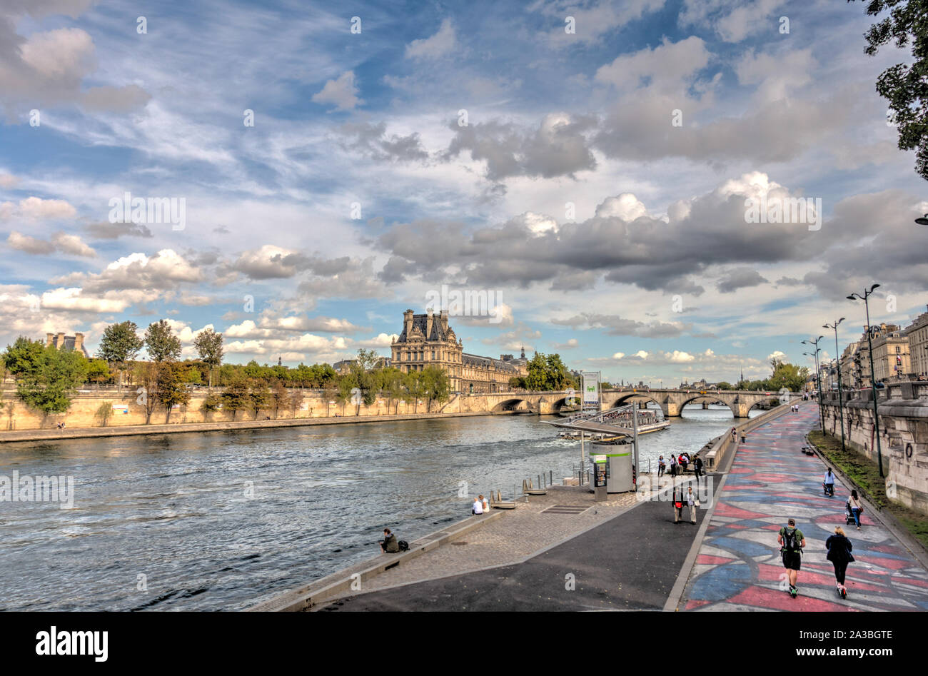 Paris riverside, France Stock Photo - Alamy