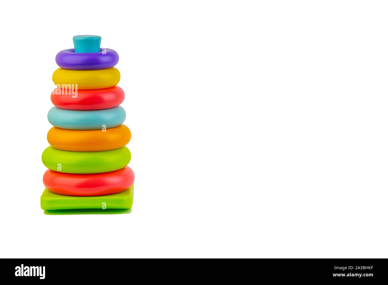 Plastic rainbow toy pyramid for hi-res stock photography and images - Alamy