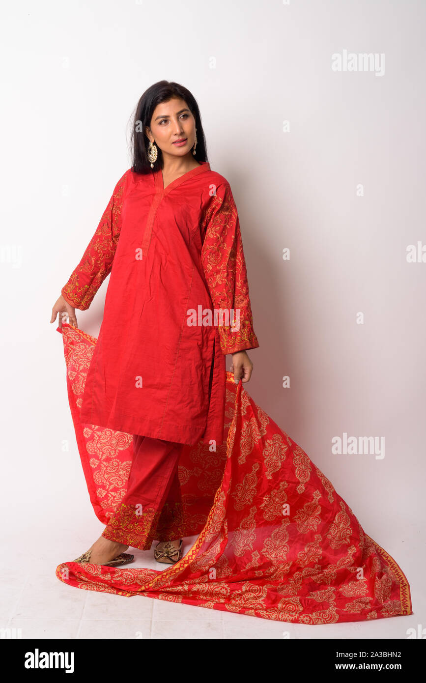 Full body shot of young Persian woman in traditional clothing Stock ...