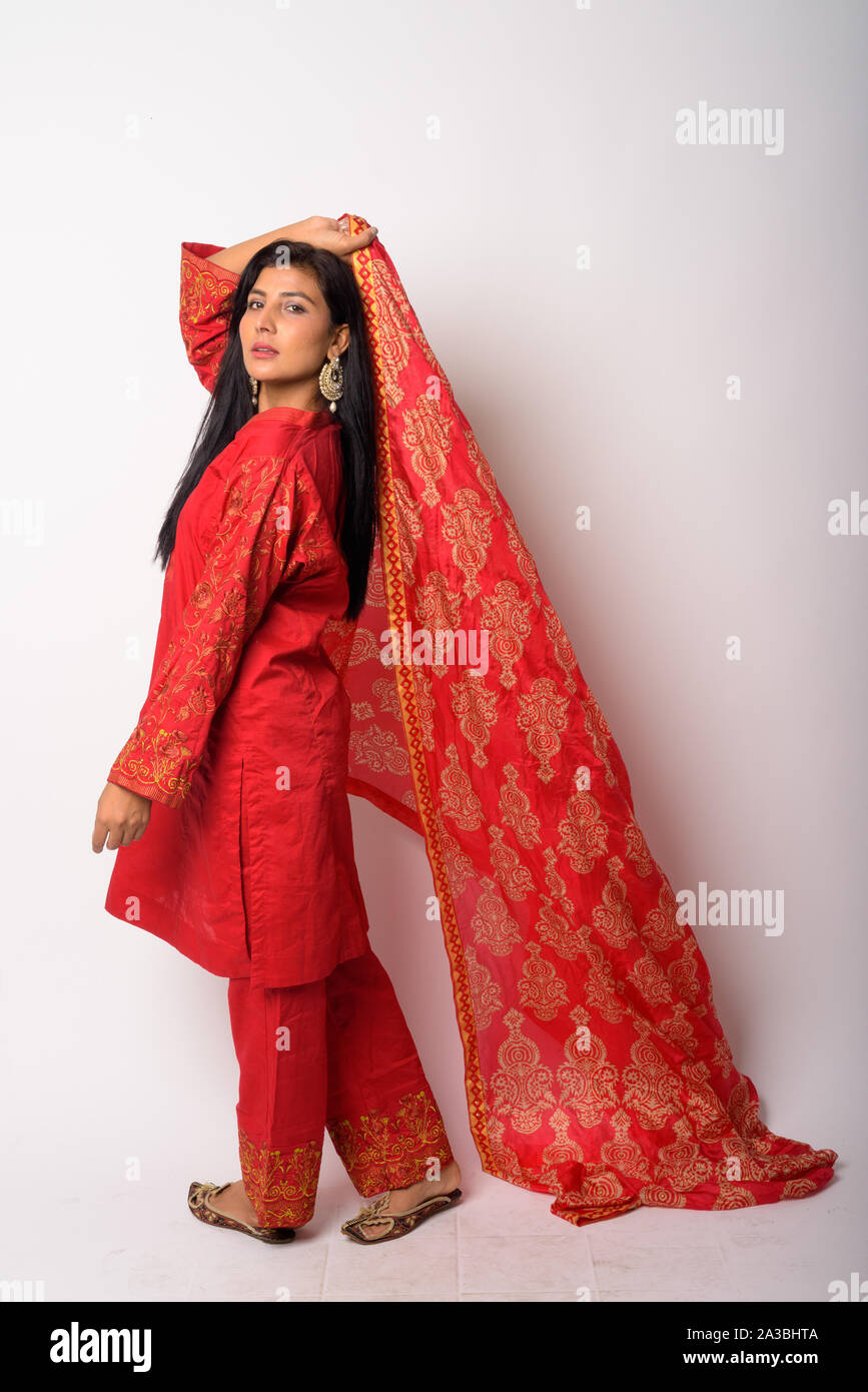 Full body shot of young Persian woman in traditional clothing Stock ...