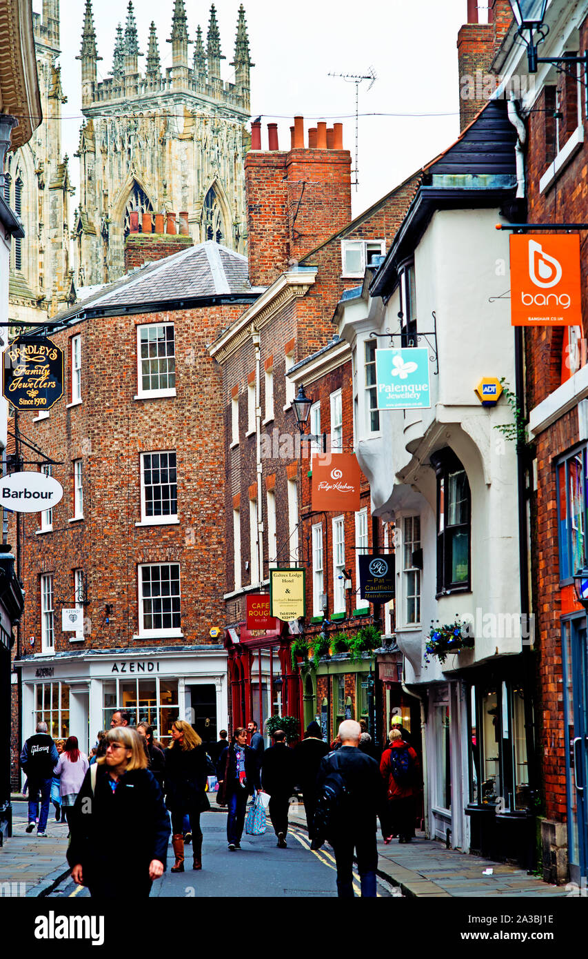 Low Petergate, York, england Stock Photo - Alamy