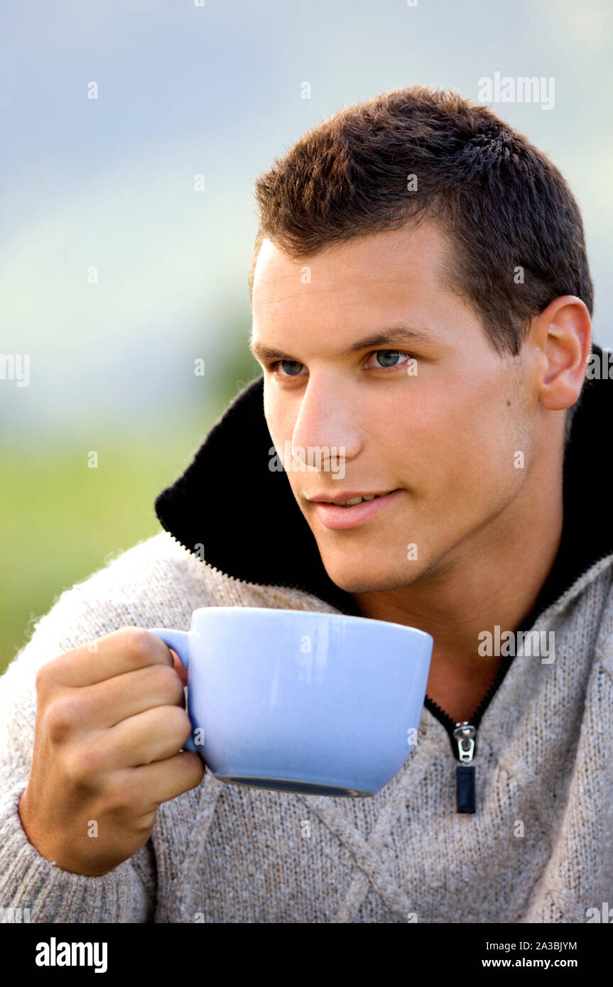 man with a cup Stock Photo - Alamy