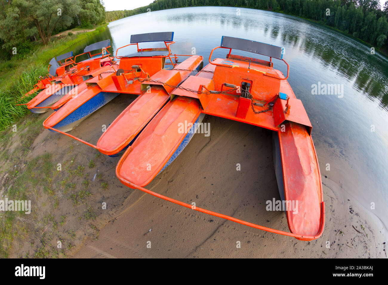 Old catamaran on lake hi-res stock photography and images - Alamy