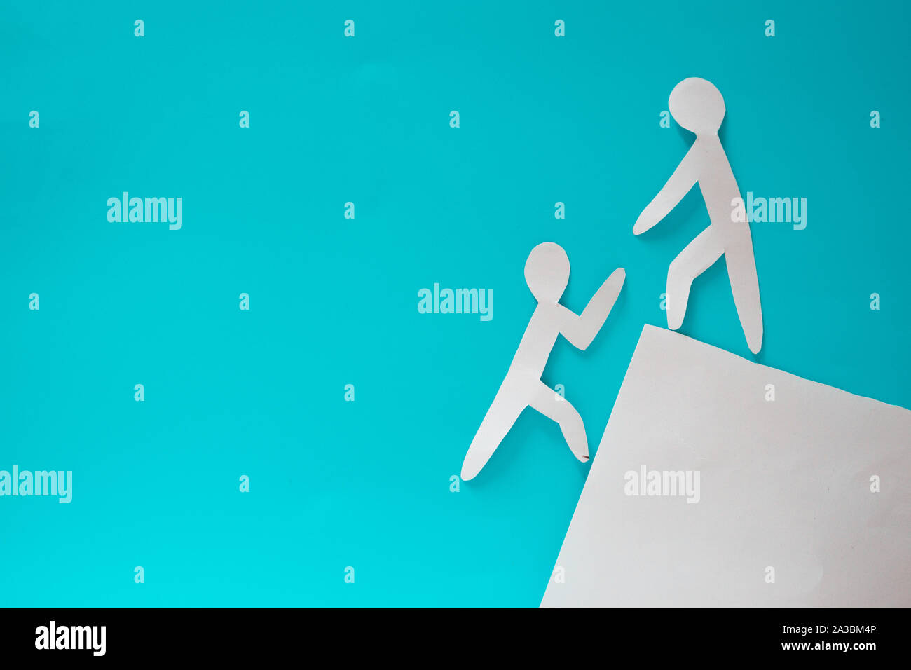 Businessman helping other man climb hi-res stock photography and images ...