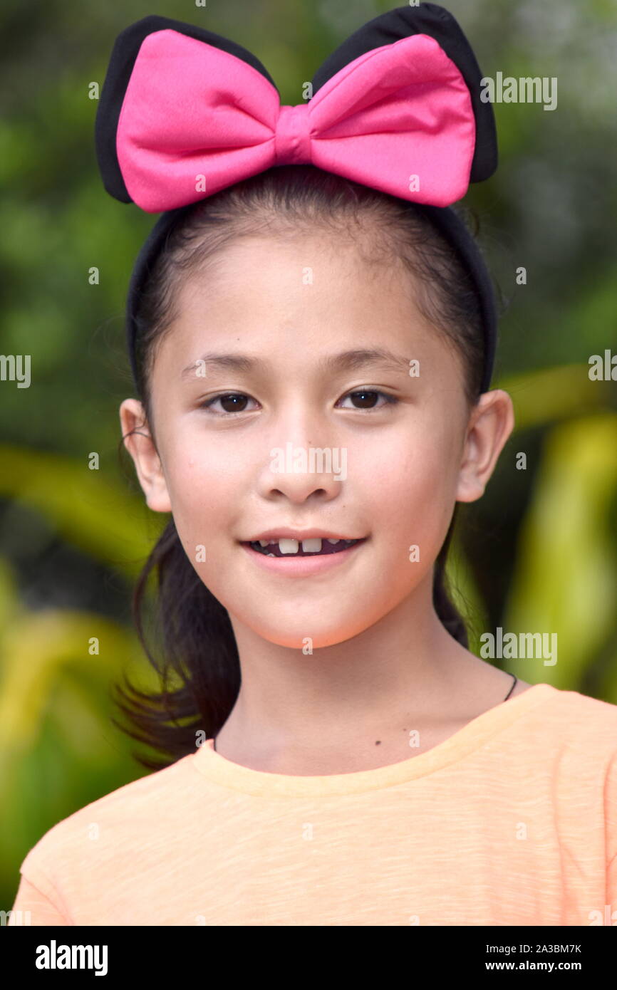 A Smiling Cute Asian Female Stock Photo - Alamy