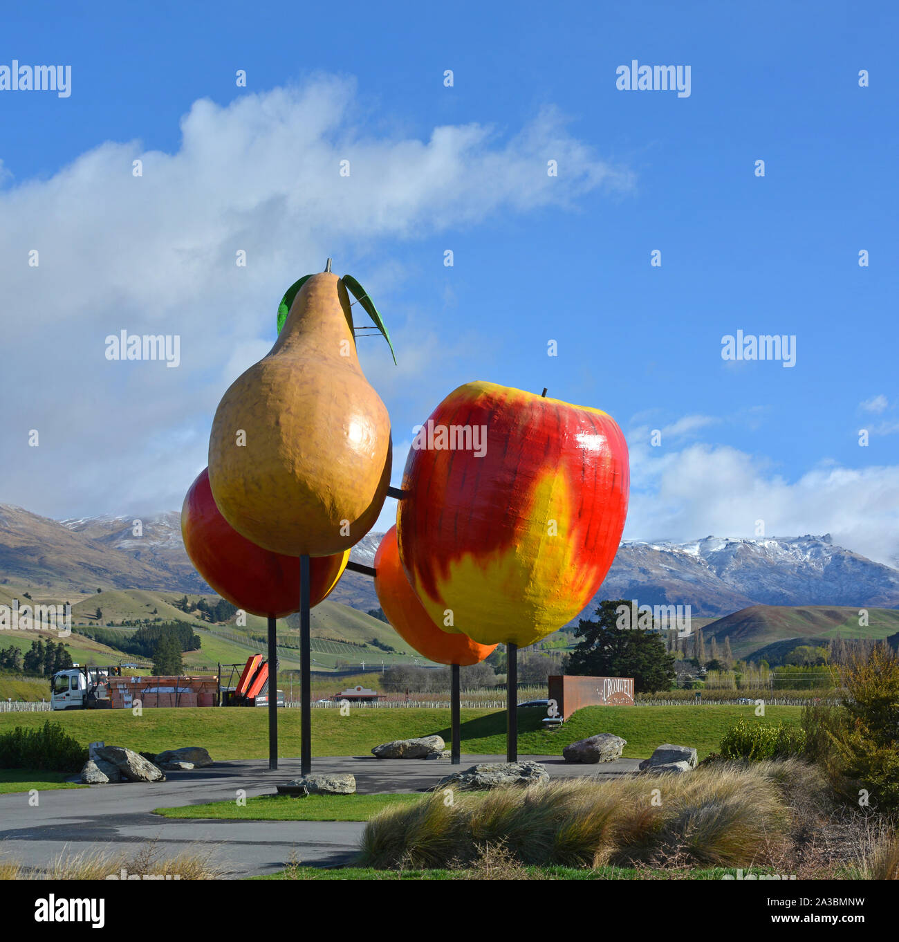 Orchard in spring cromwell central hi-res stock photography and images ...