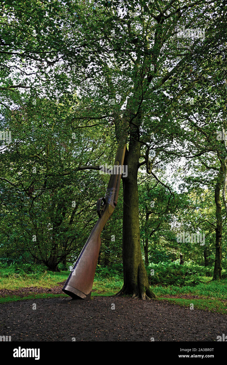 "Landscape with Gun and Tree", outdoor artwork by Cornelia Parker. Gala ...