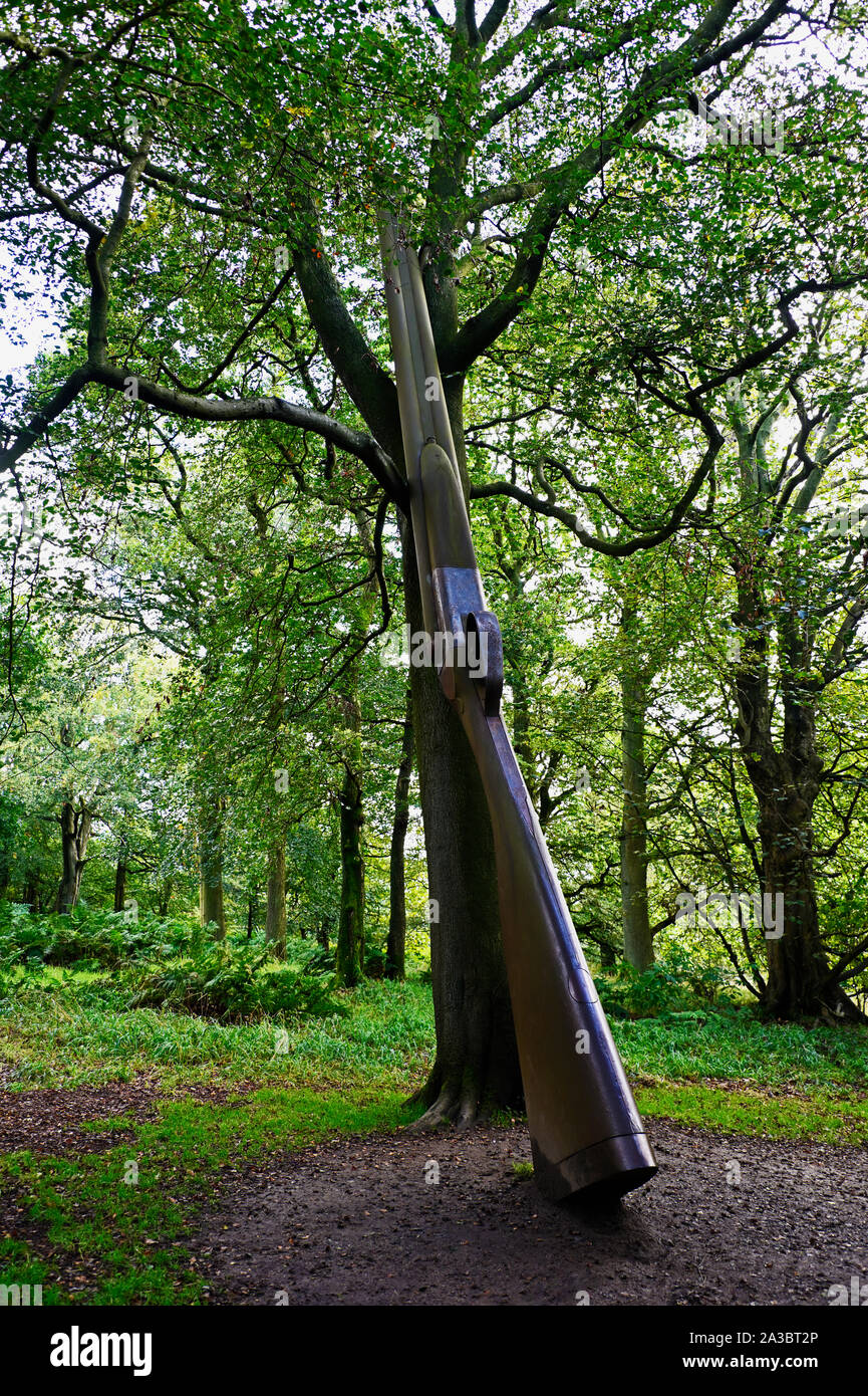"Landscape with Gun and Tree", outdoor artwork by Cornelia Parker. Gala ...