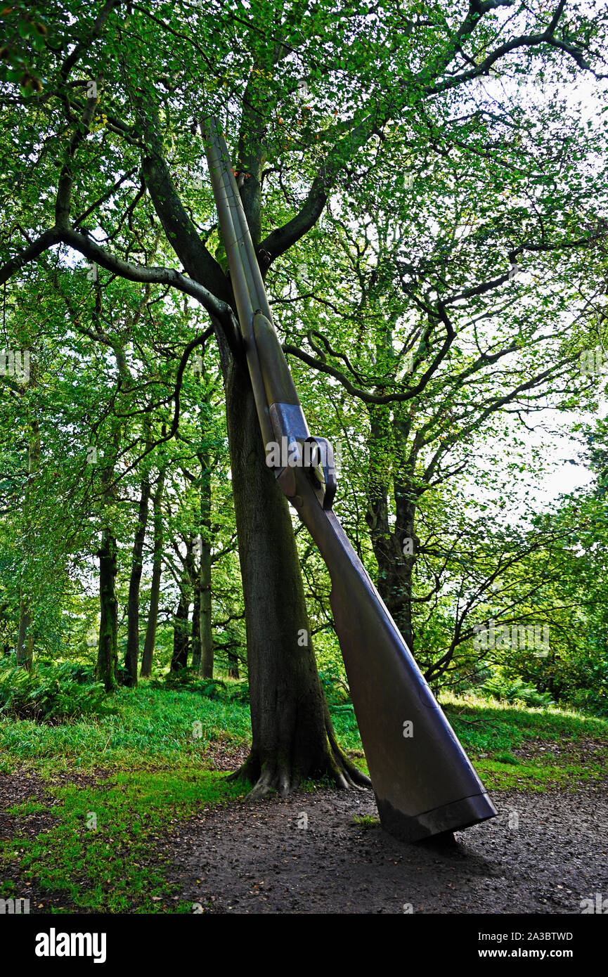 "Landscape with Gun and Tree", outdoor artwork by Cornelia Parker. Gala ...
