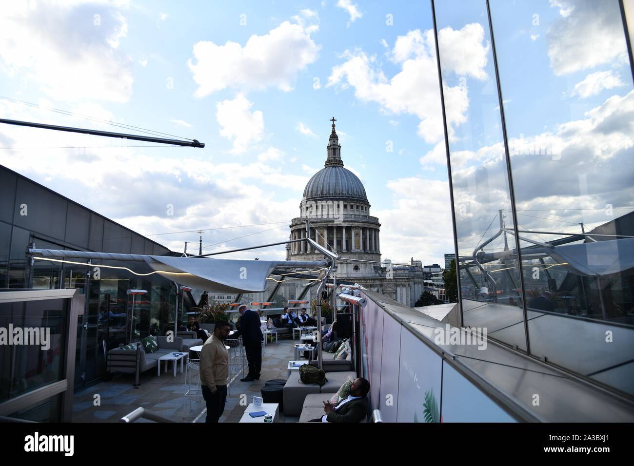 Eye level view of St Paula Cathedral Stock Photo - Alamy