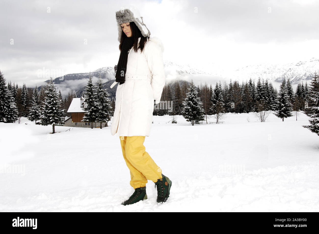 young woman, snow Stock Photo - Alamy