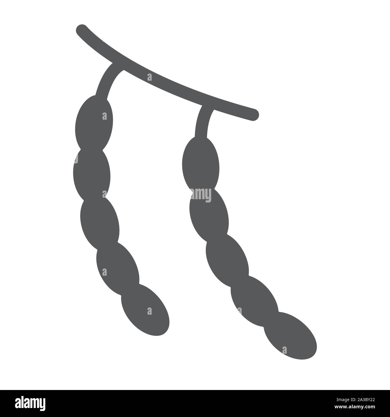 Kidney beans glyph icon, fruits and vegetables, legume sign, vector ...