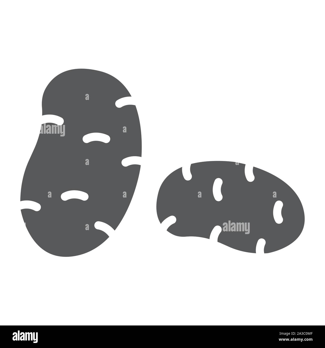 Potatoes glyph icon, vegetable and organic, potato sign, vector ...