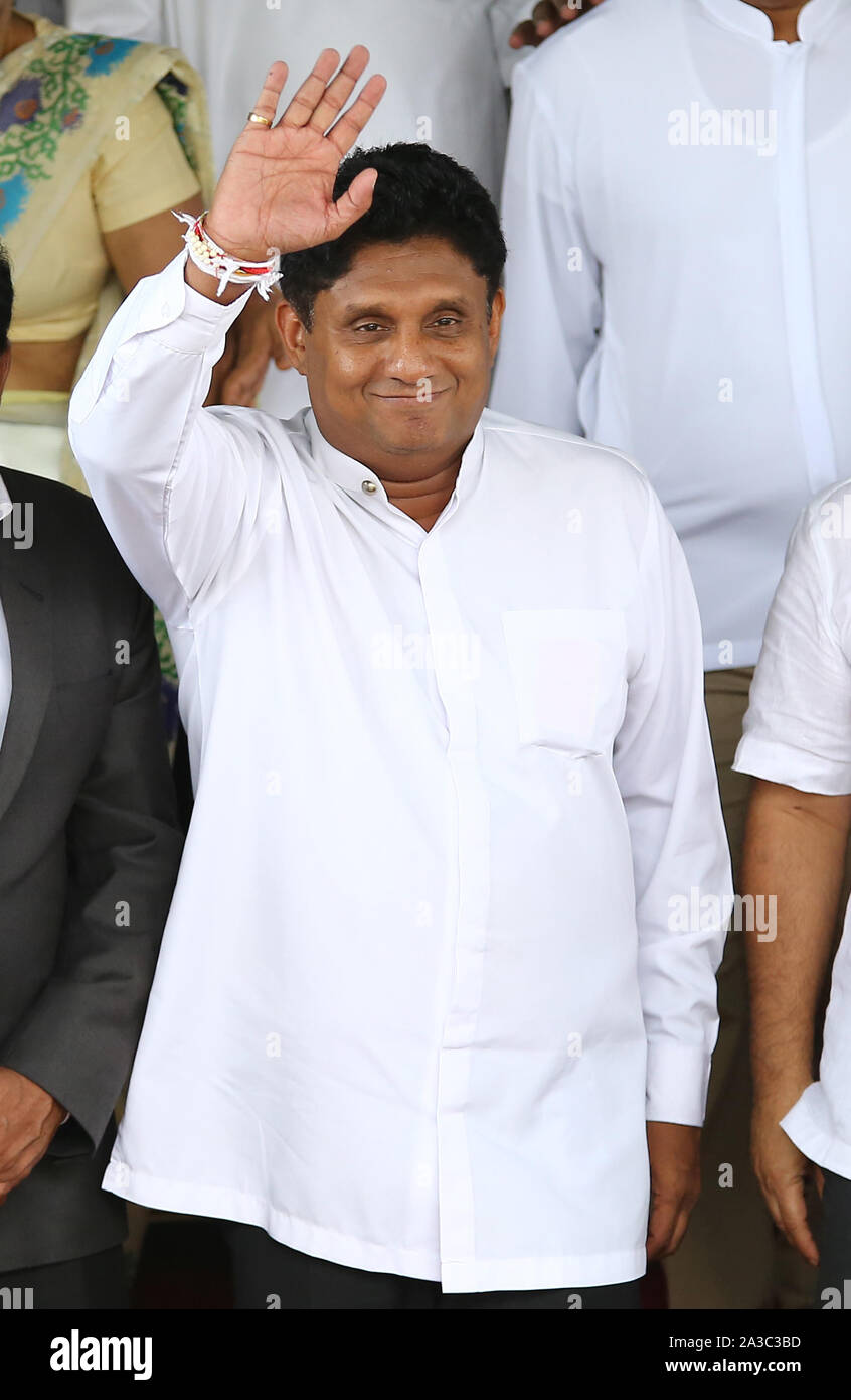 Colombo, Sri Lanka. 7th Oct, 2019. Presidential candidate of Colombo ...