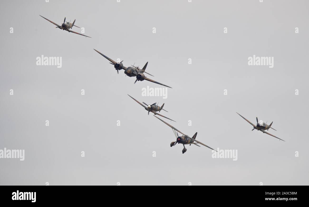 Bristol Blenheim, Westland Lysander and three Supermarine Spitfires (G ...