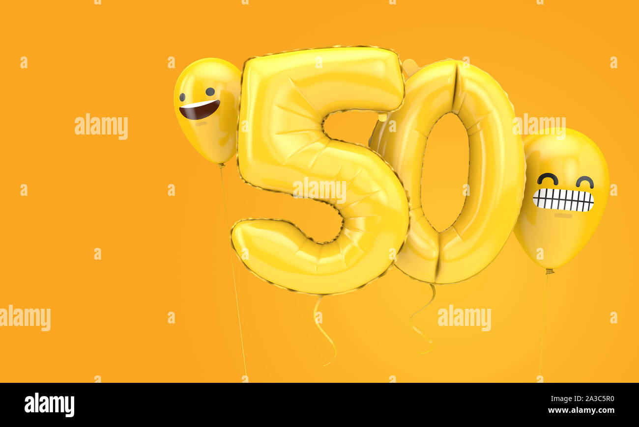 50th Birthday Smiley Face