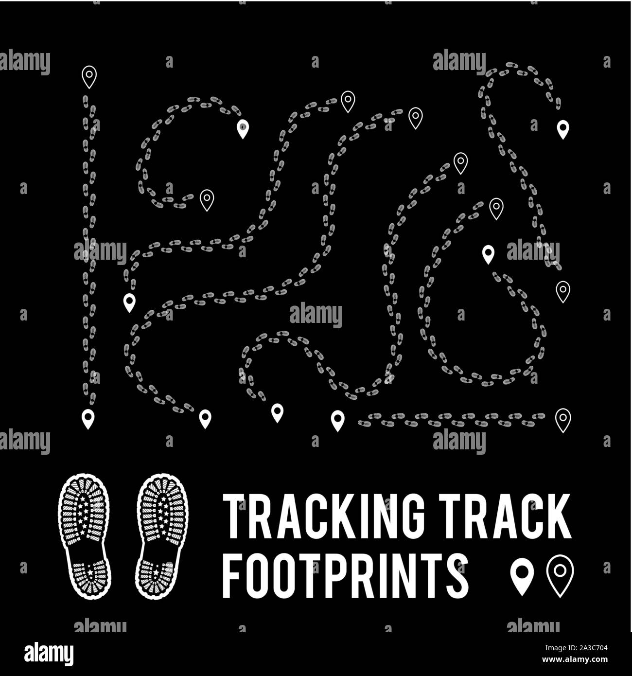 Human foot steps Stock Vector Images - Alamy