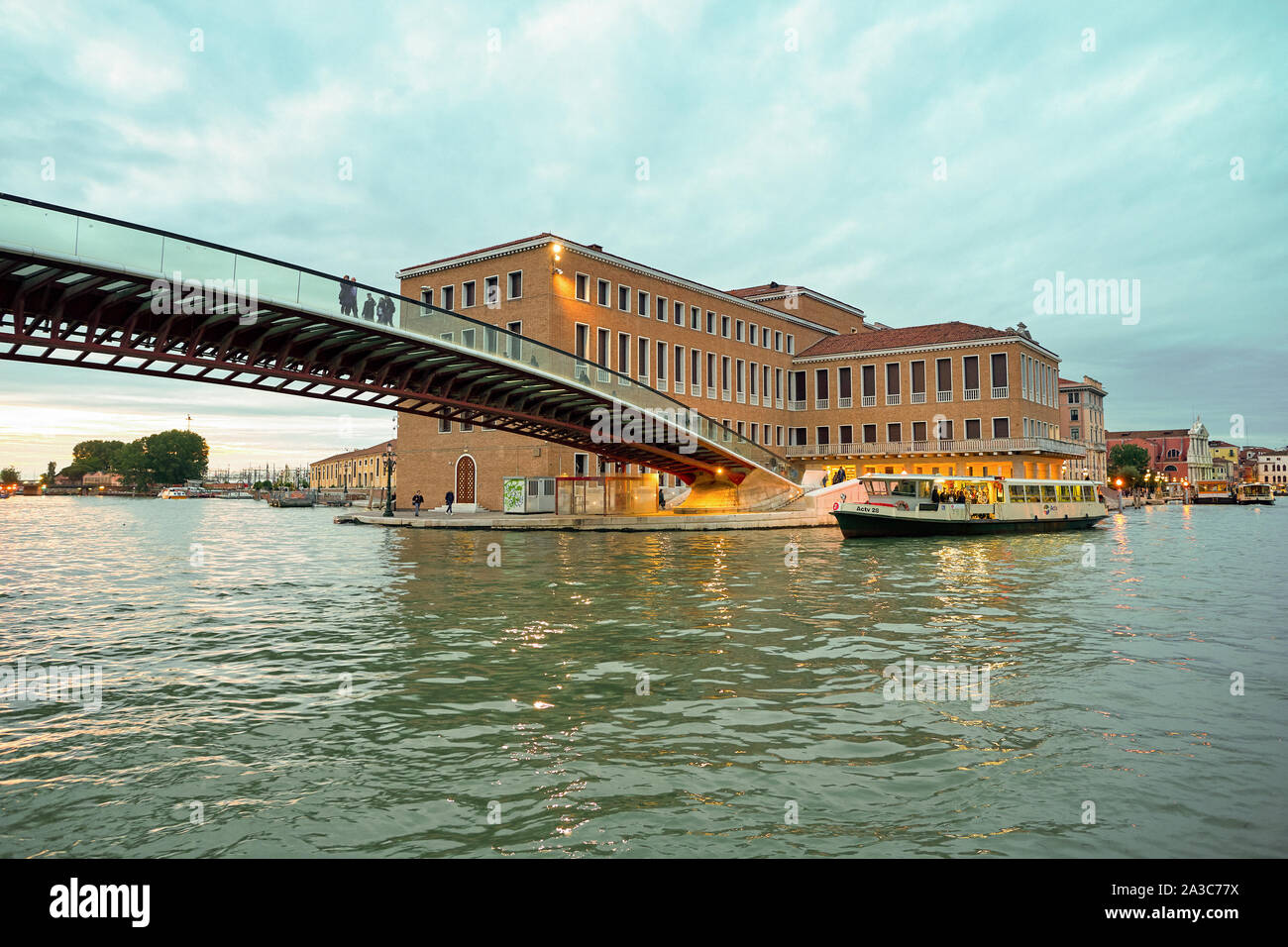 VENICE, ITALY - CIRCA MAY, 2019: view of the Constitution bridge or ...