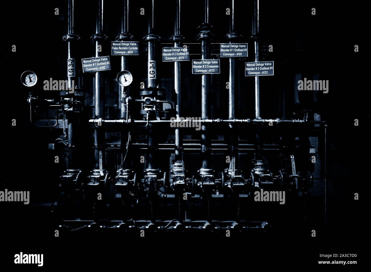 Valves in Factory Stock Photo - Alamy