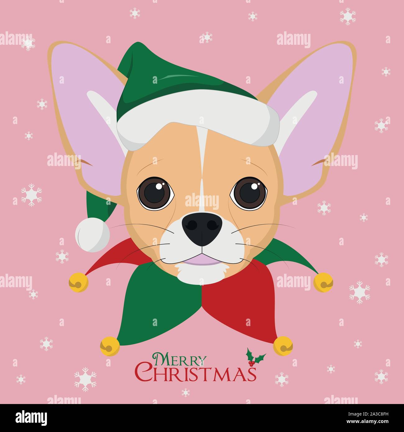Chihuahua at christmas Stock Vector Images - Alamy