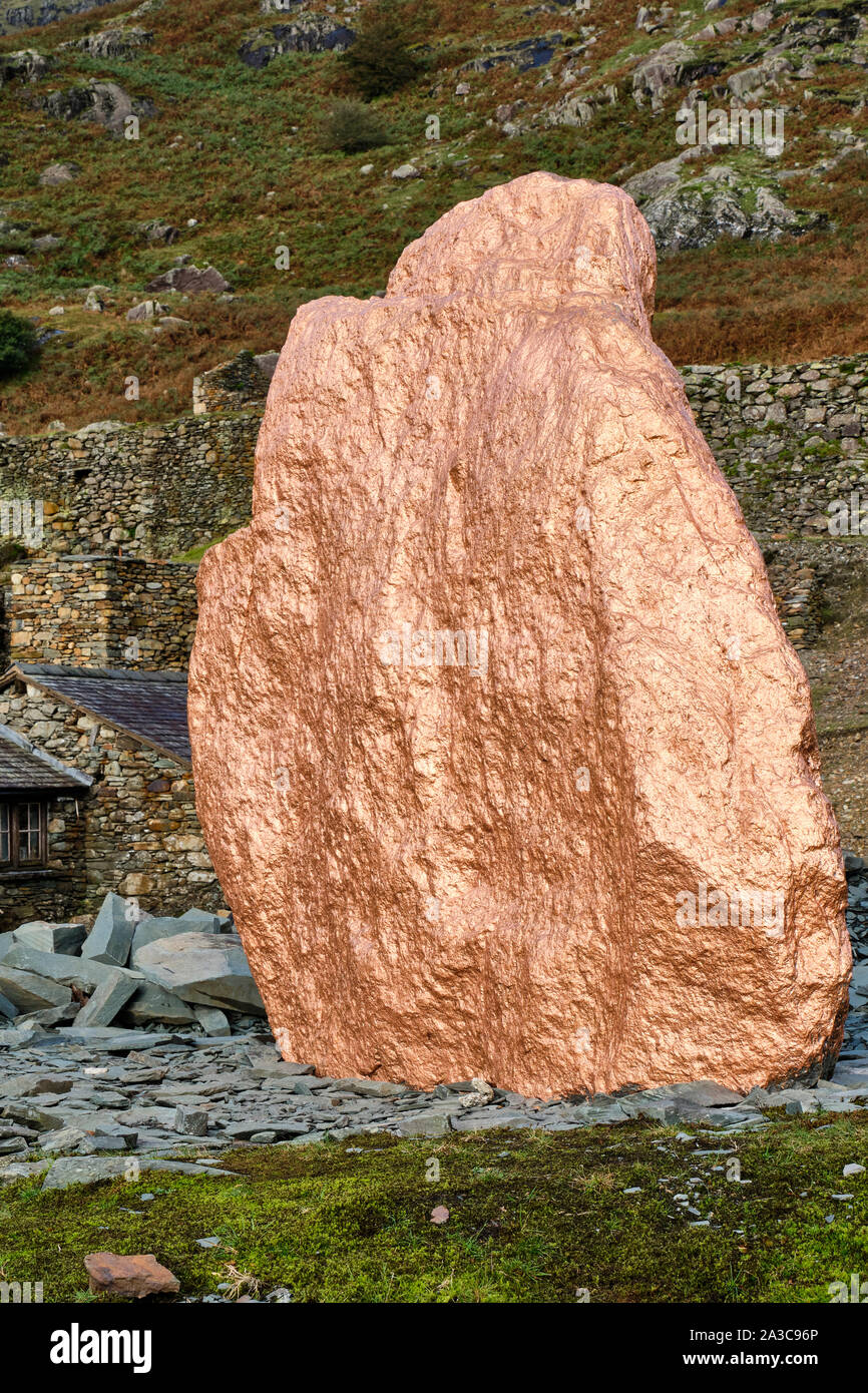Copper painted rock, part of the Copper in our Veins art trail in the ...