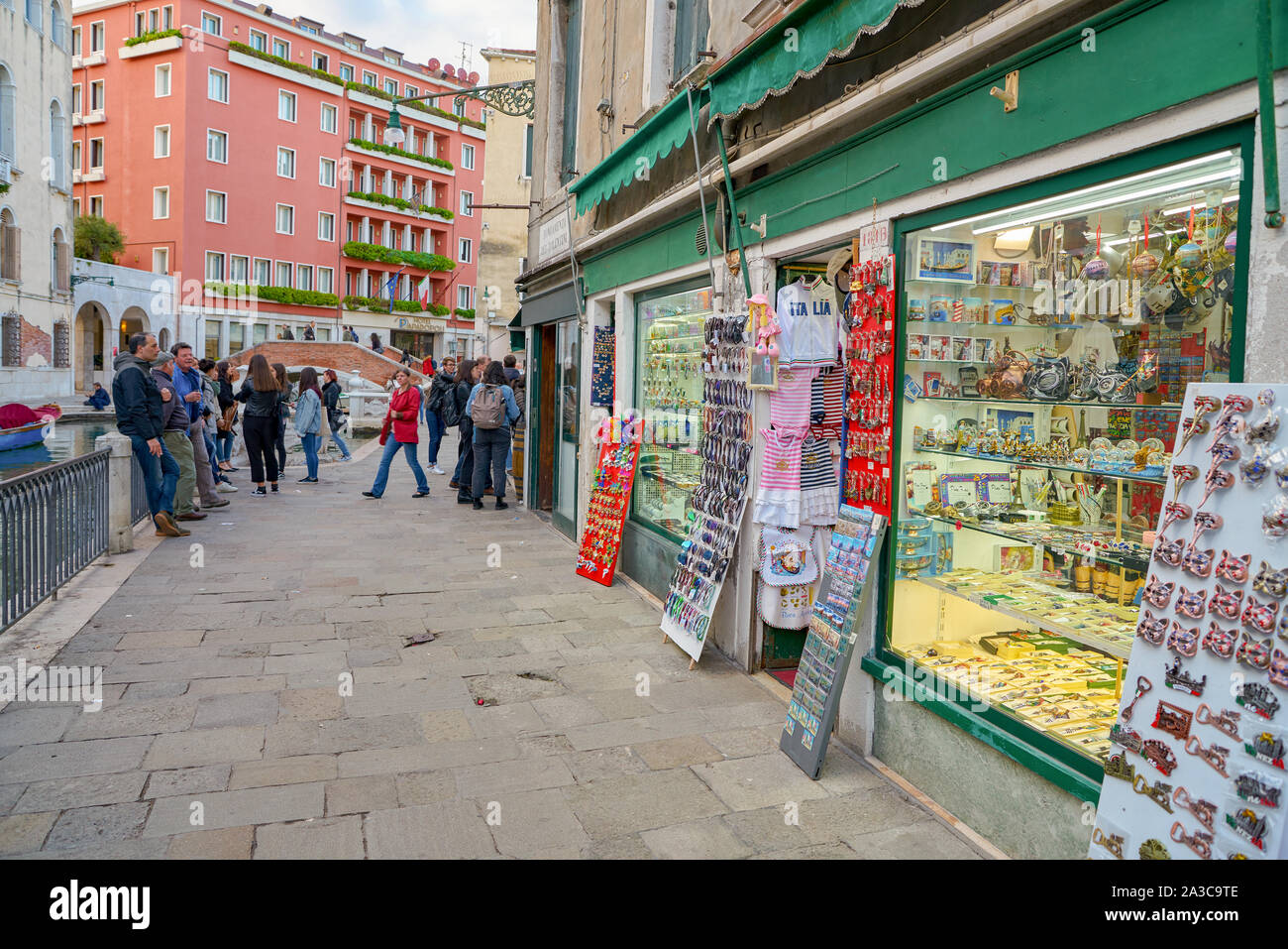VENICE, ITALY - CIRCA MAY, 2019: display window of a gist store in ...