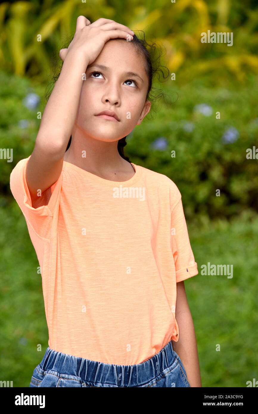 Asian Teen Girl And Memory Loss Stock Photo - Alamy