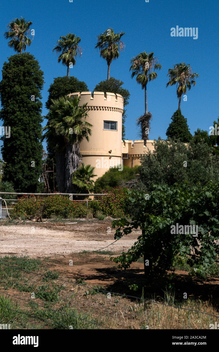 A unique feature of a row of original concrete wine vats designed as ...