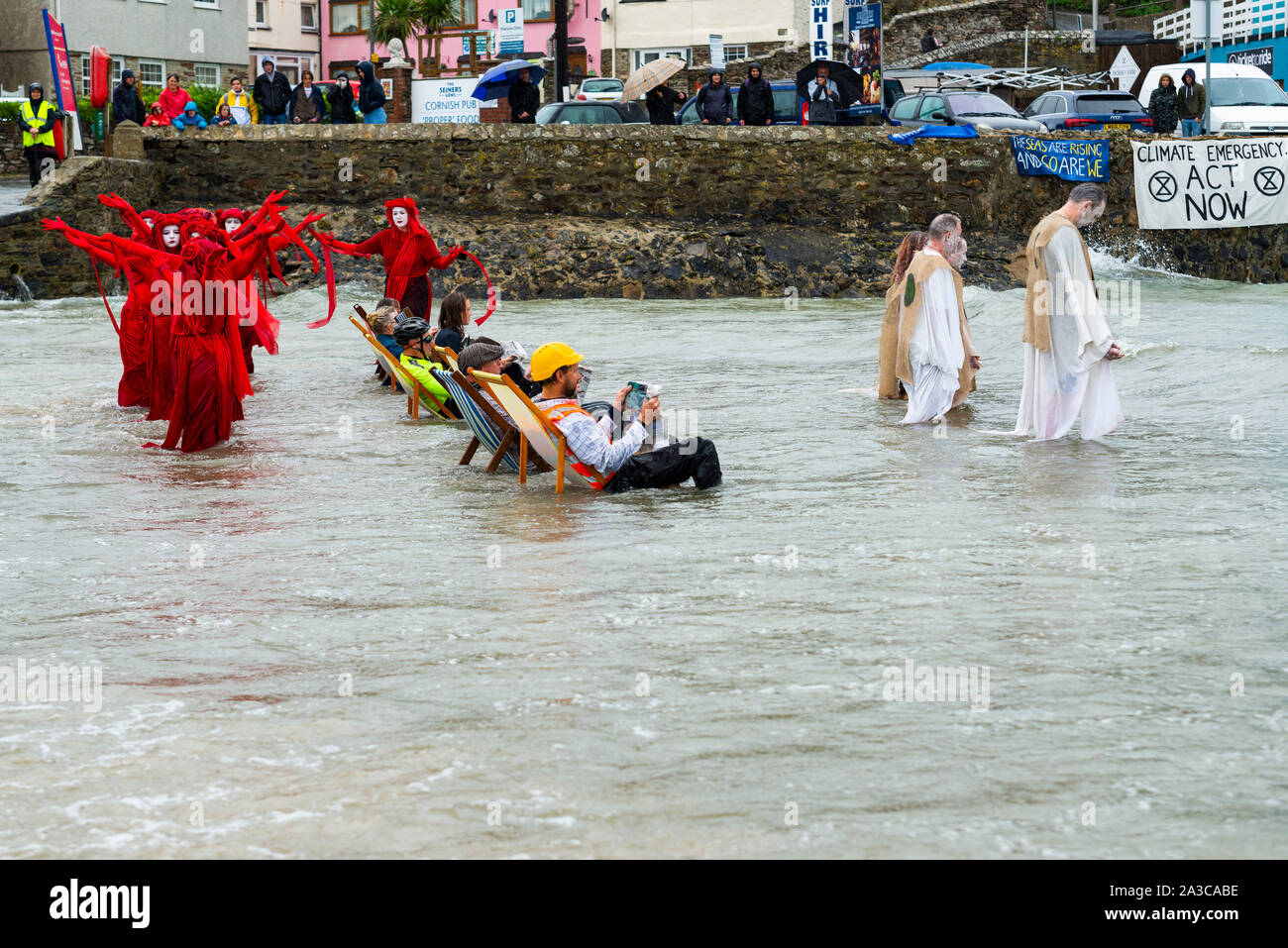 Members of Extinction Rebellion including the iconic Red Rebel Brigade ...
