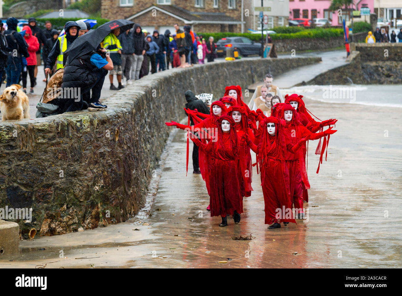 Members of Extinction Rebellion including the iconic Red Rebel Brigade ...