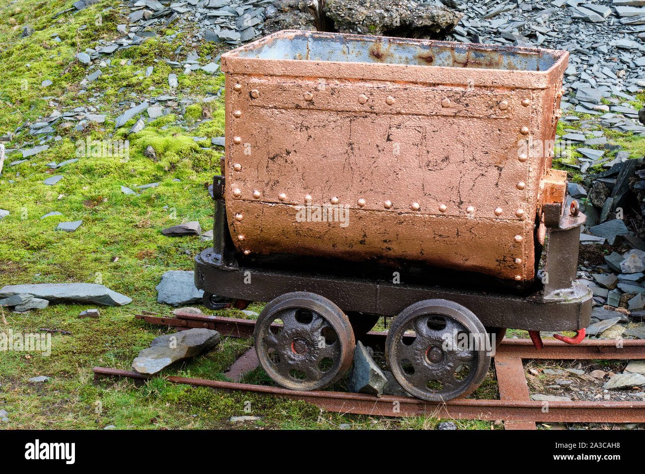Copper painted wagon, part of the Copper in our Veins art trail in the ...