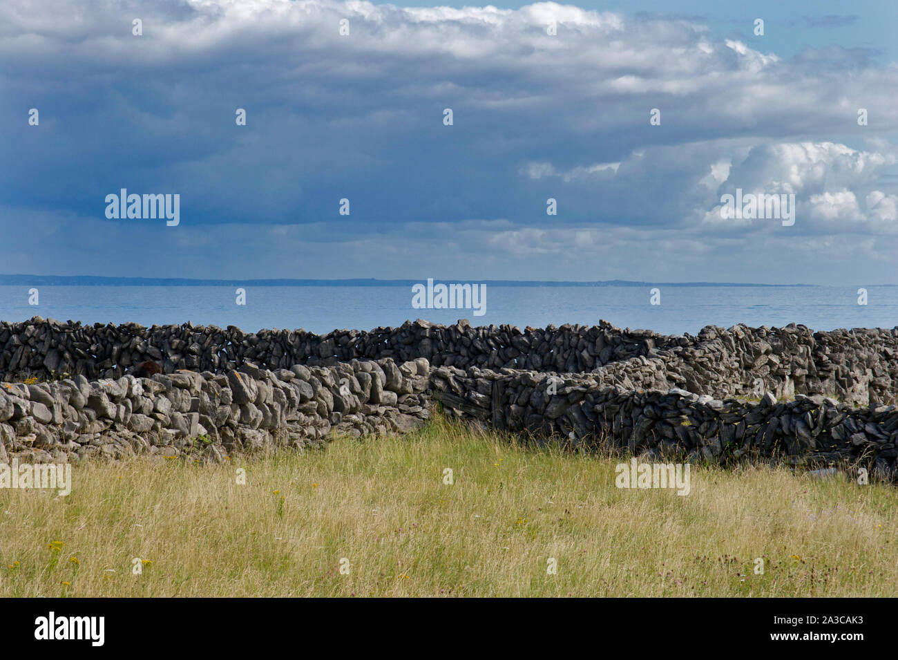 Stone Walls Aran Islands Ireland Stock Photo - Alamy