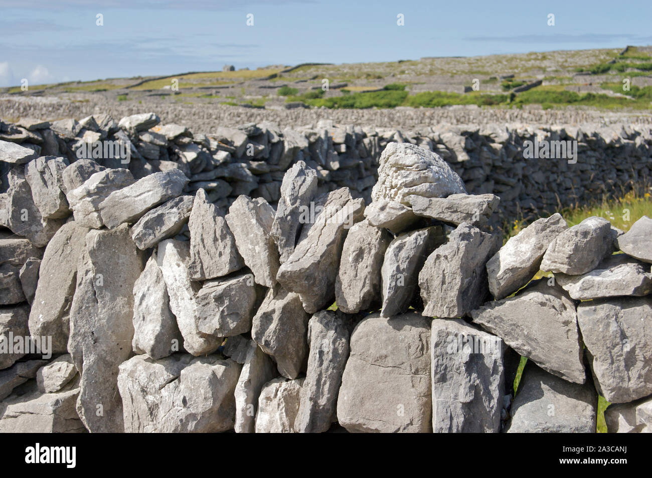 Stone Walls Aran Islands Ireland Stock Photo - Alamy
