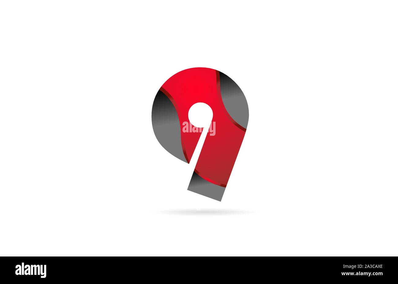 Red number 9 Stock Vector Images - Alamy