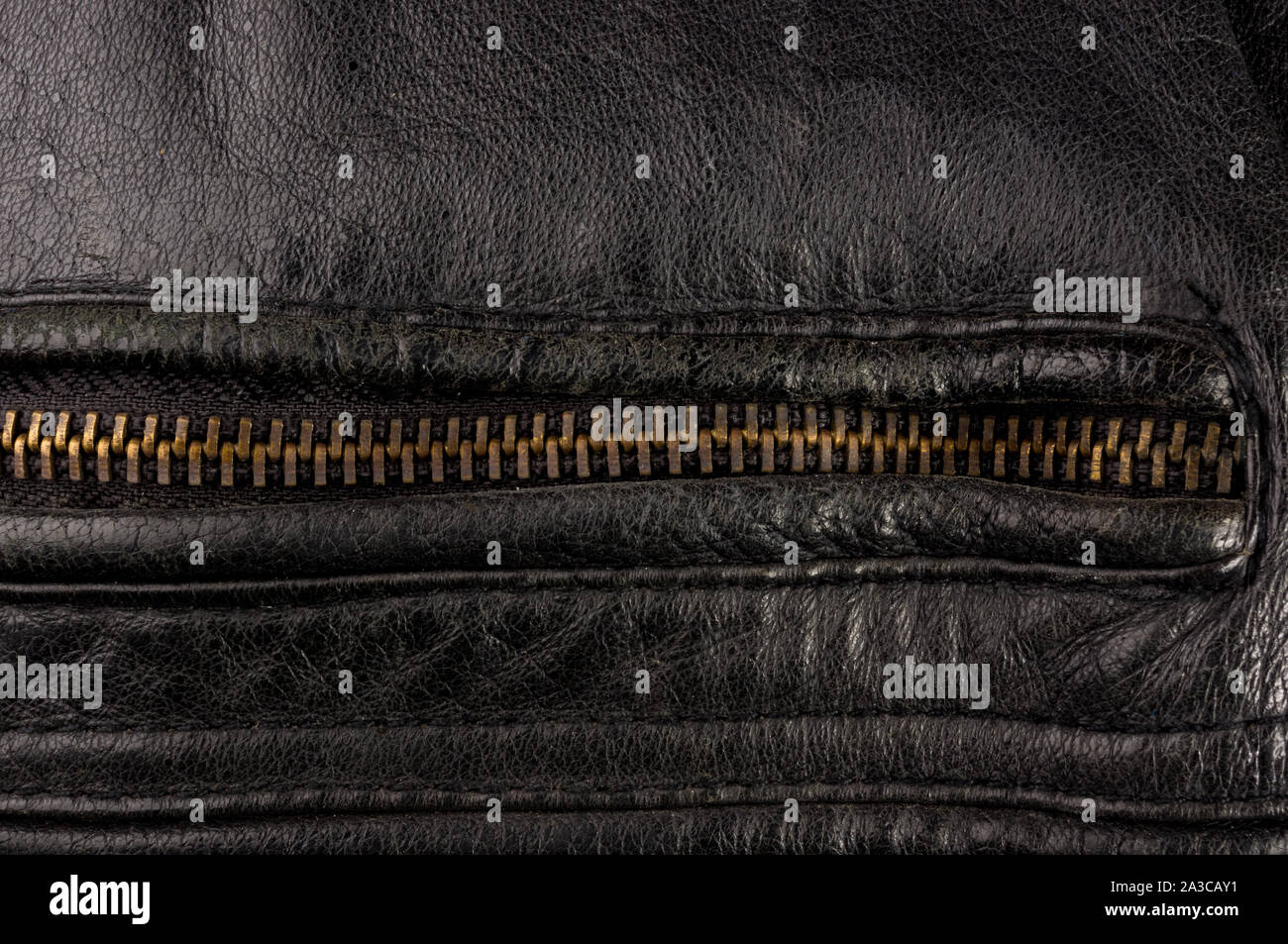 Old vintage genuine soft black leather texture background, top layer ...