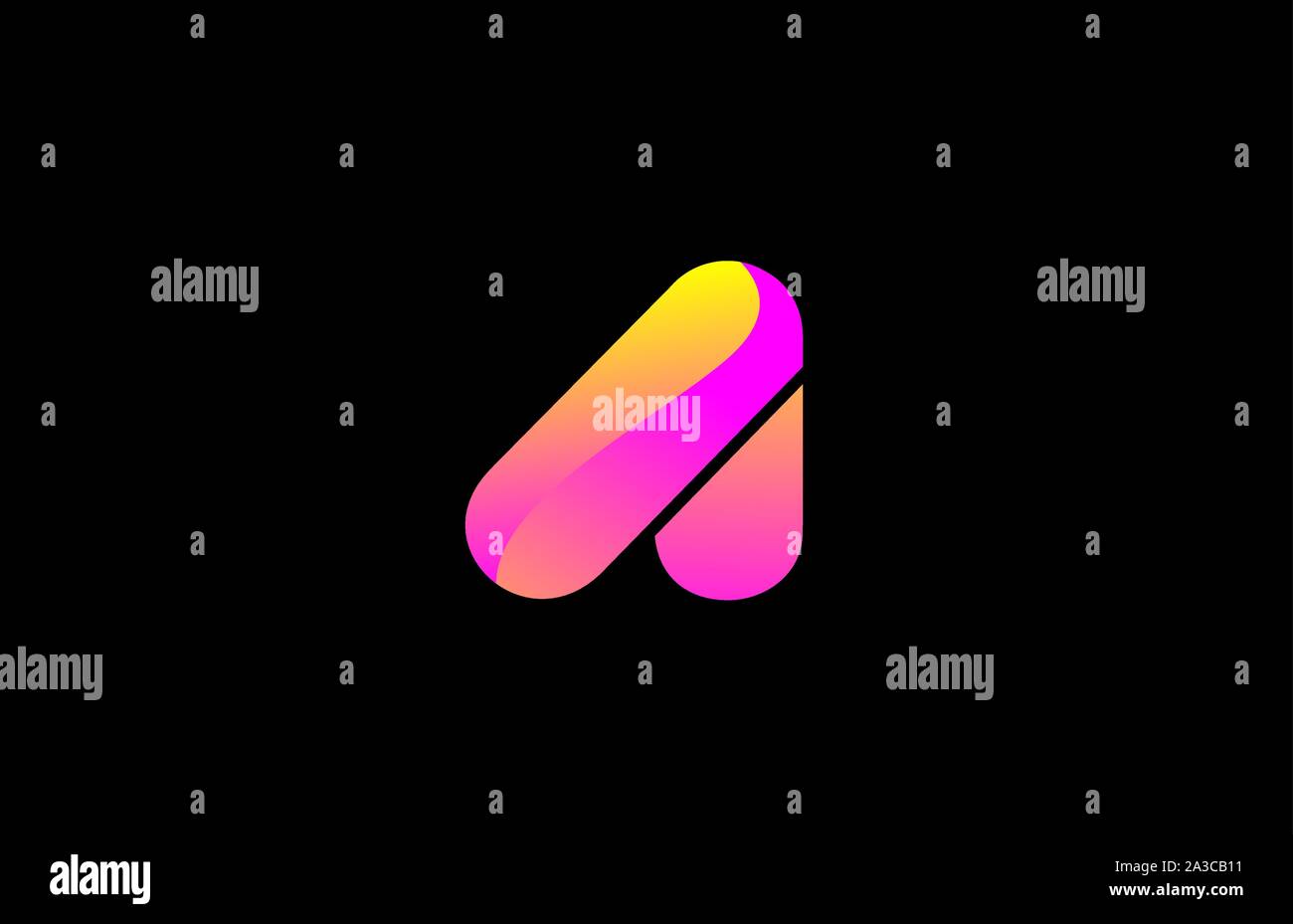 pink alphabet letter A for company logo icon design. Suitable for a ...