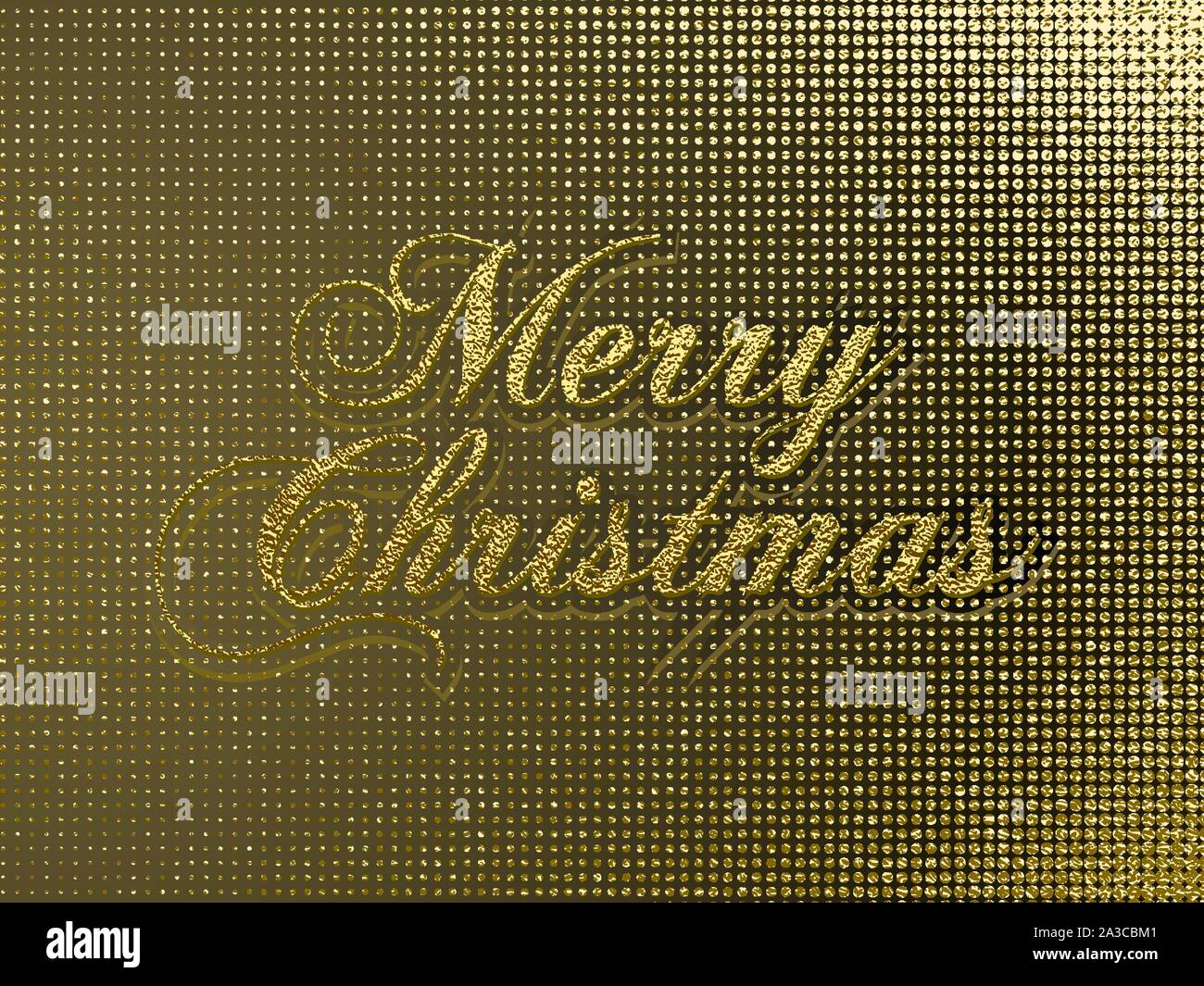 Merry Christmas gold glittering lettering design. Vector illustration ...