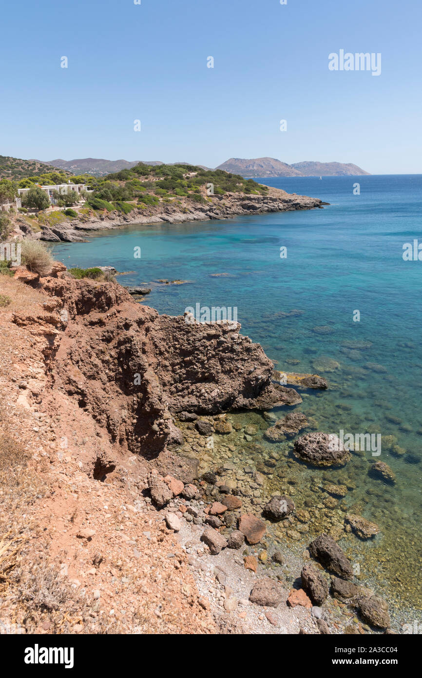 stretch of coast at Anavyssos in Greece Stock Photo - Alamy