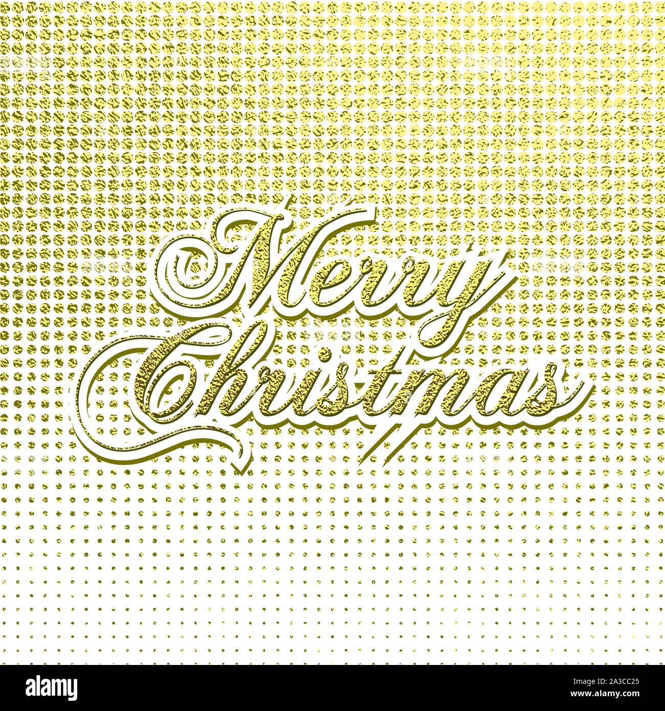 Merry Christmas gold glittering lettering design. Vector illustration ...