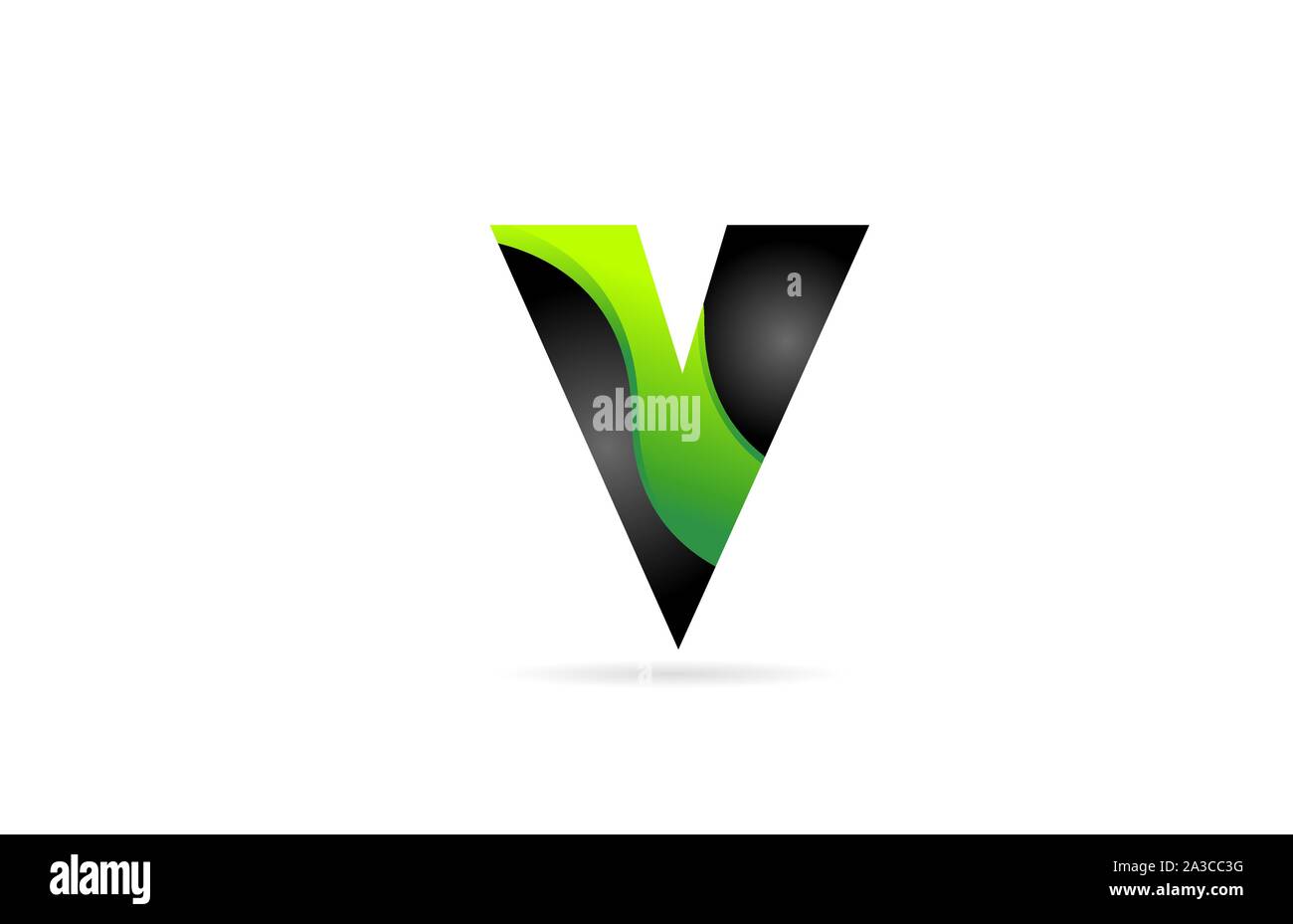 Green letter v Stock Vector Images - Alamy