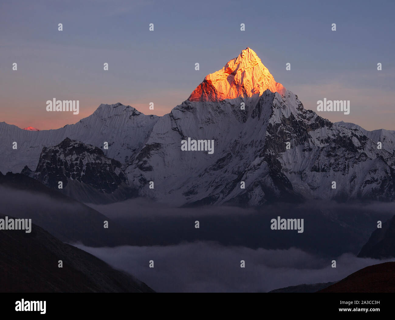 Last rays of the sun at sunset mount; figuratively, the disappearance ...