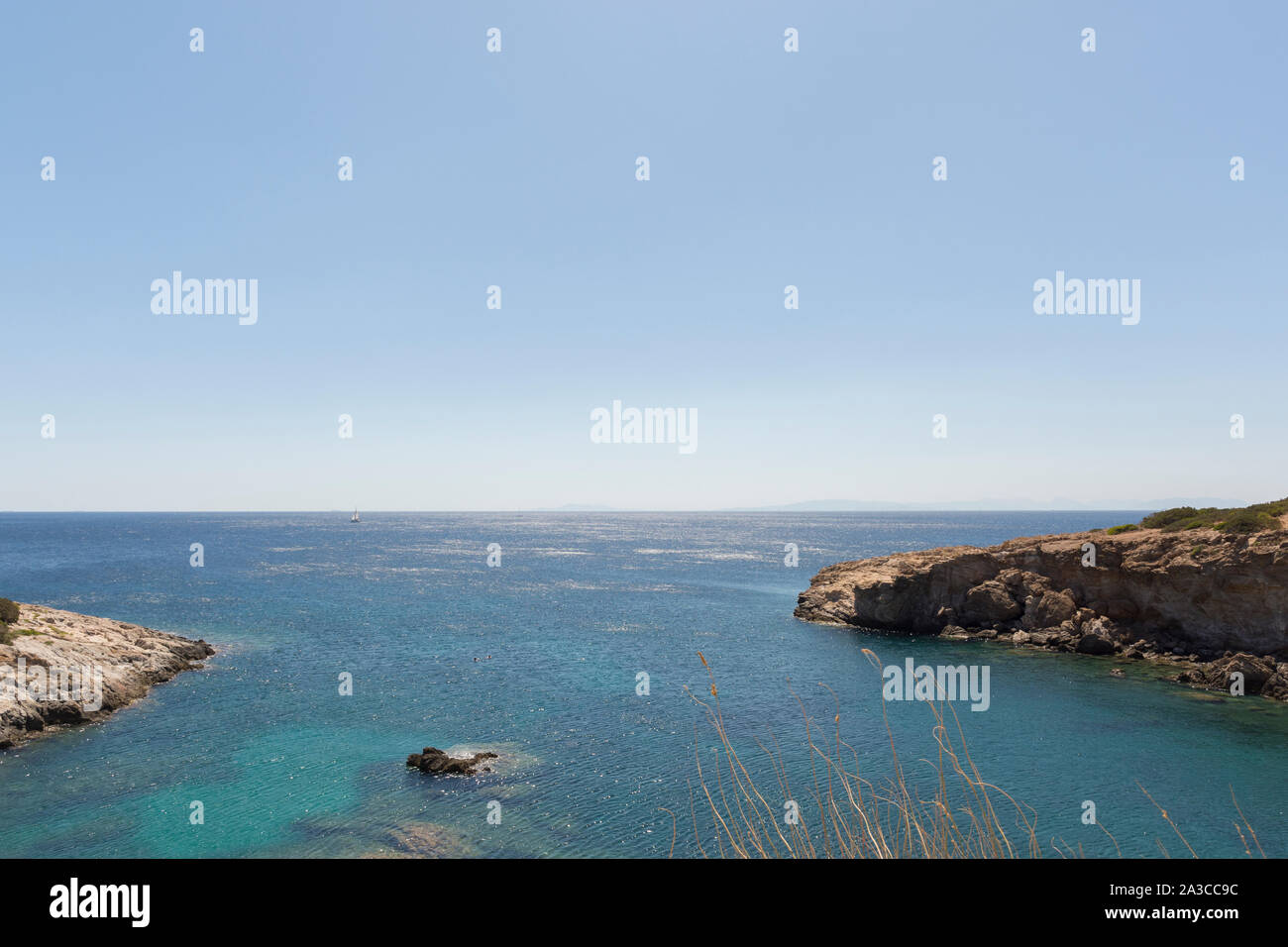 stretch of coast at Anavyssos in Greece Stock Photo - Alamy